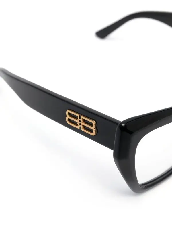 Balenciaga Logo Plaque Square-frame Glasses