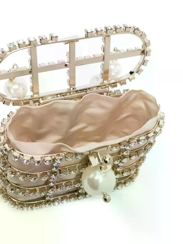 Rosantica Crystal-embellished Caged Mini Bag