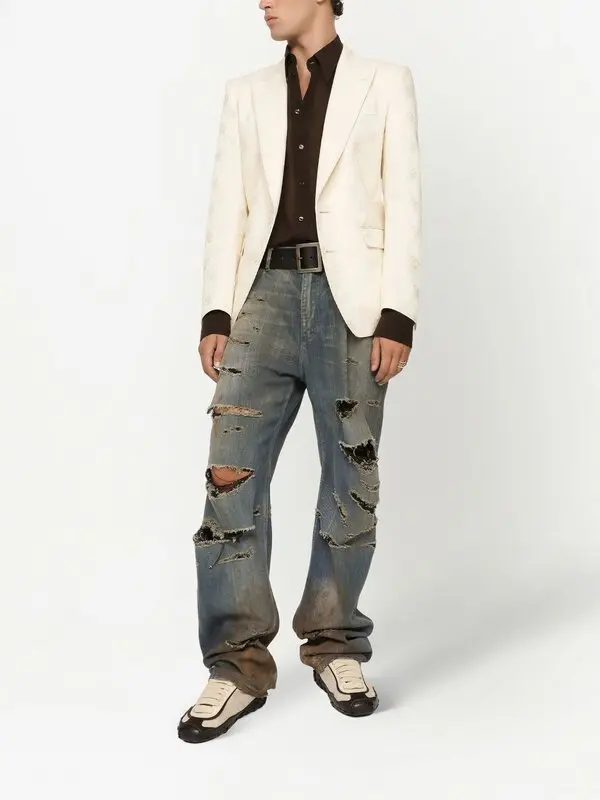 Dolce & Gabbana Ripped-detail Distressed Jeans