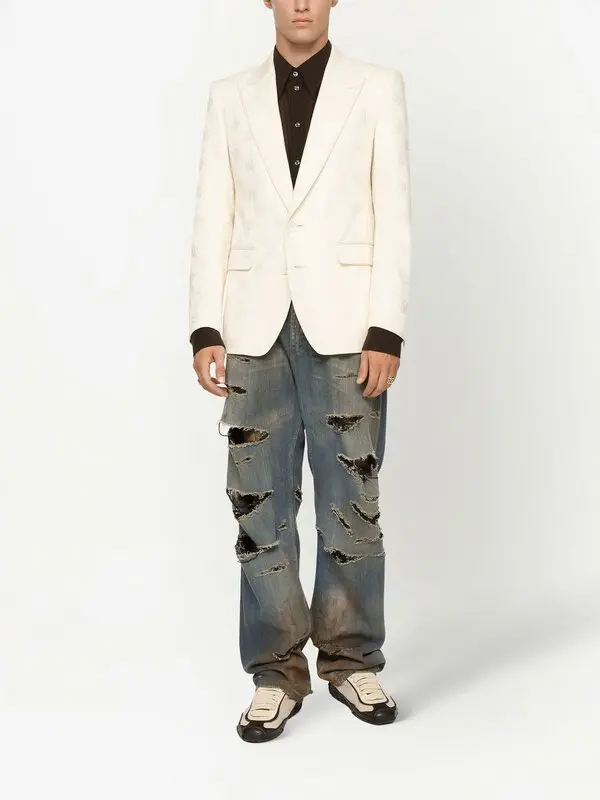 Dolce & Gabbana Ripped-detail Distressed Jeans