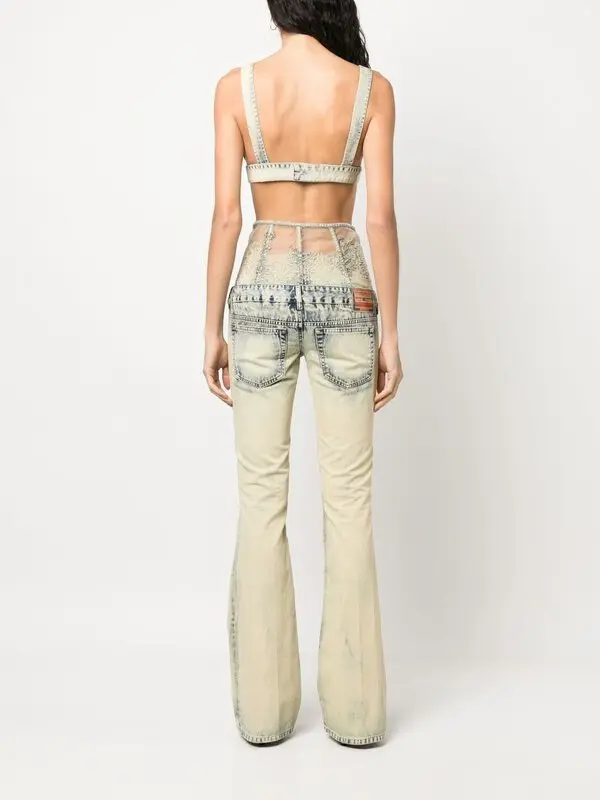 DIESEL® Lace High-waist Flared Jeans