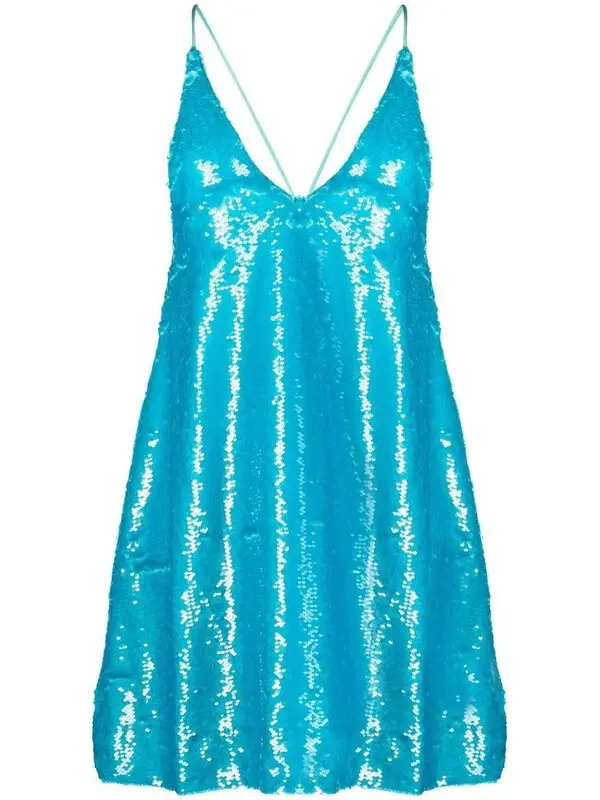GANNI Sequin Slip Mini Dress