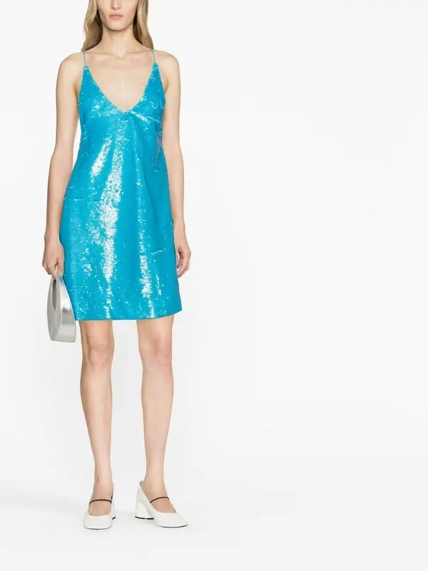 GANNI Sequin Slip Mini Dress