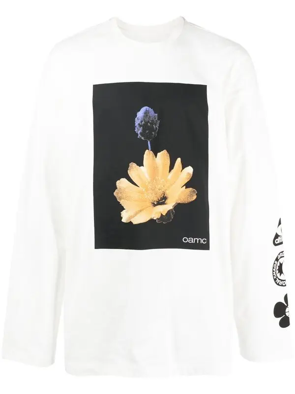 OAMC Graphic-print Long-sleeved T-shirt - White