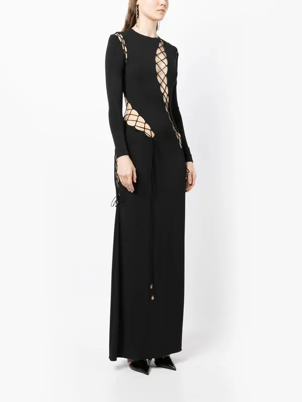 Dundas Lace-up Mini Dress