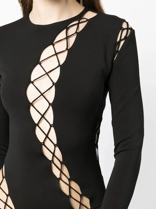 Dundas Lace-up Mini Dress