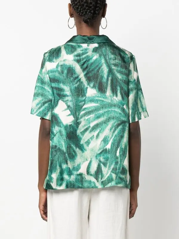 F.R.S FOR RESTLESS SLEEPERS Palmtree-print Silk Shirt