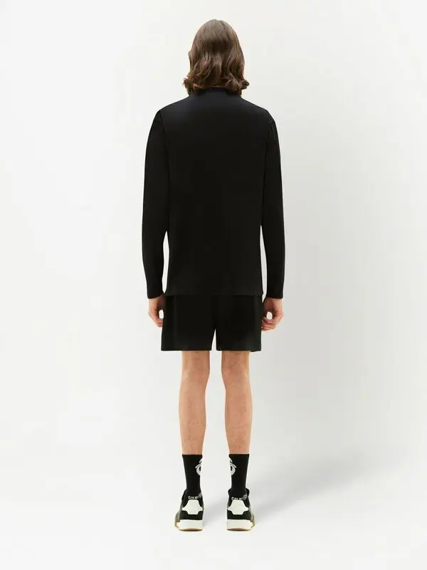 COURREGES Logo-embroidered Shorts - Black