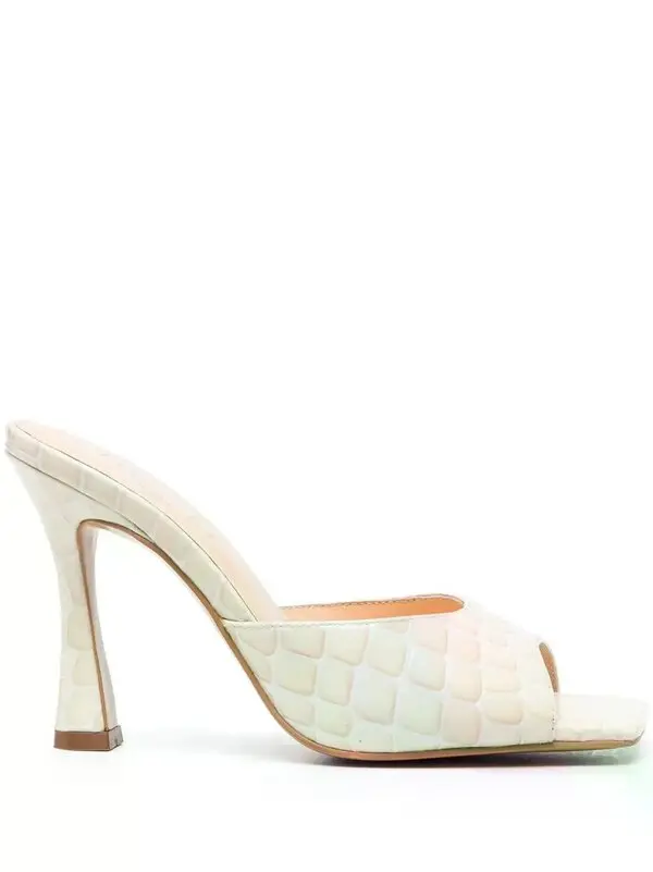 TWINSET Crocodile-effect Mules