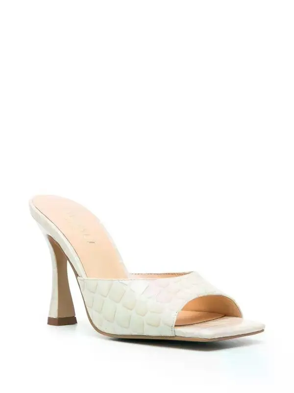 TWINSET Crocodile-effect Mules