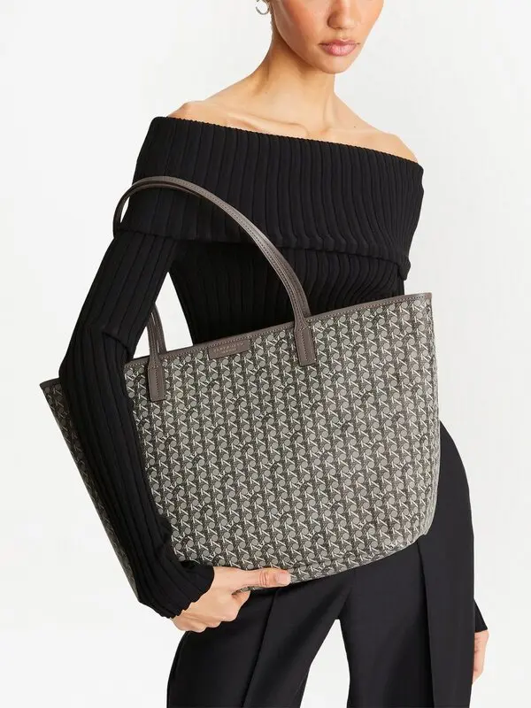 Tory Burch Ever-ready Monogram Tote Bag - Grey