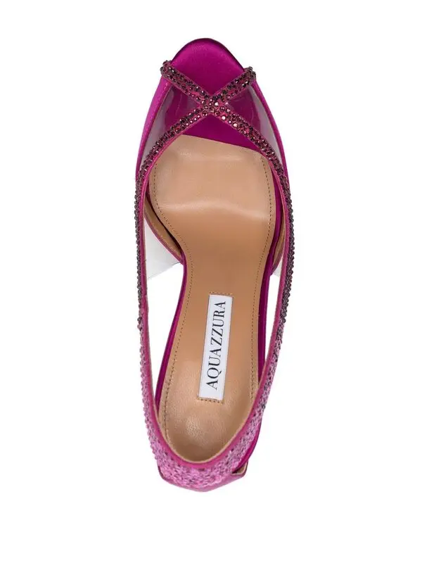 AQUAZZURA 105mm Crystal-embellished Pumps