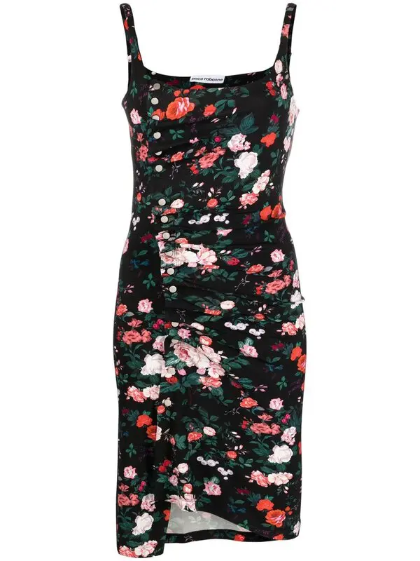 Rabanne Floral-print Mini Dress