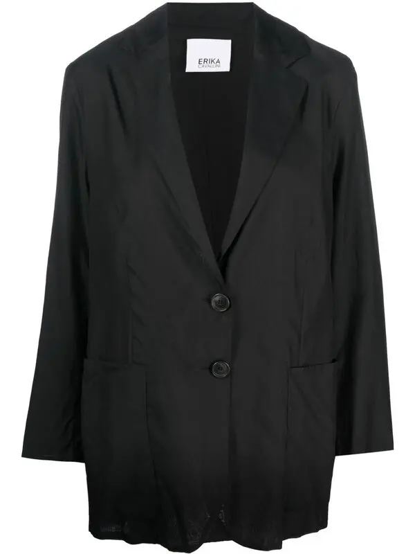 Erika Cavallini Oversized Single-breasted Blazer - Black