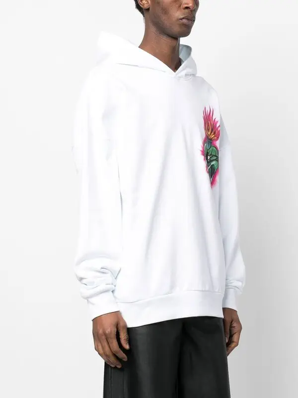 Philipp Plein Love Tattoo Long-sleeve Hoodie - White
