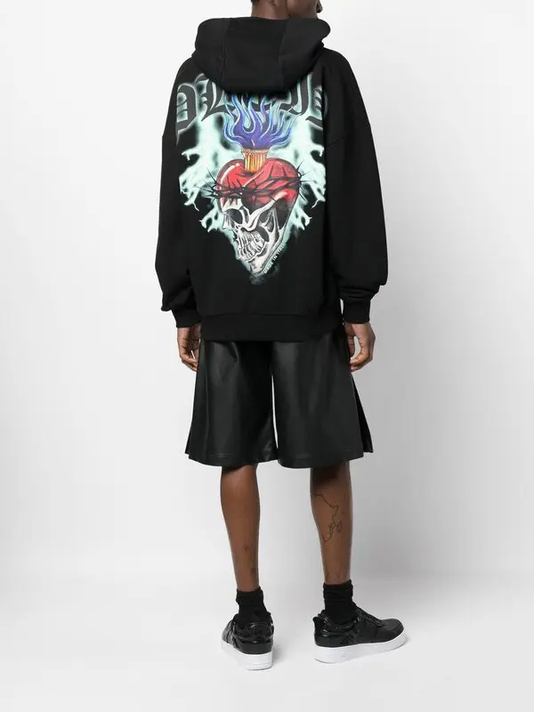 Philipp Plein Graphic-print Hoodie - Black