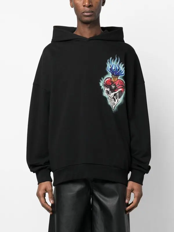 Philipp Plein Graphic-print Hoodie - Black
