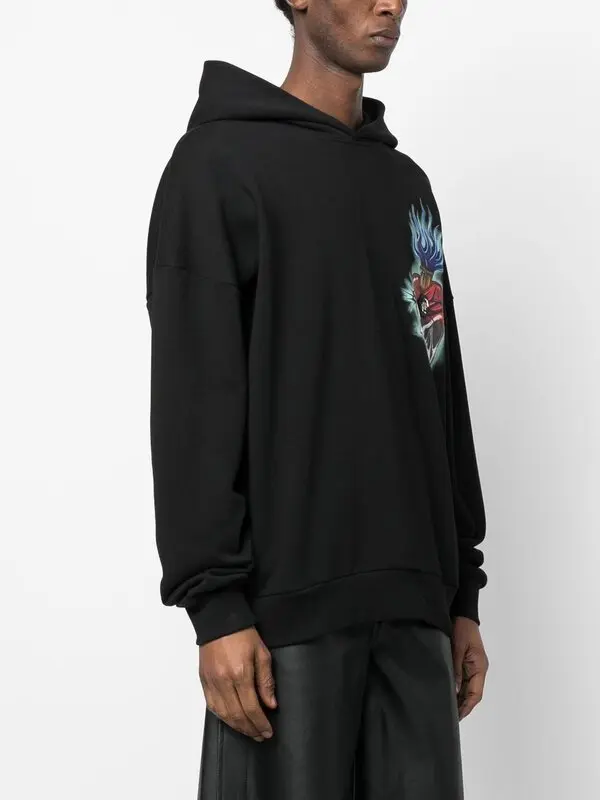 Philipp Plein Graphic-print Hoodie - Black