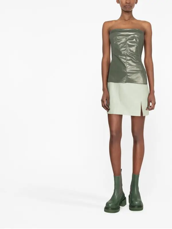 Rick Owens Faux-leather Strapless Top