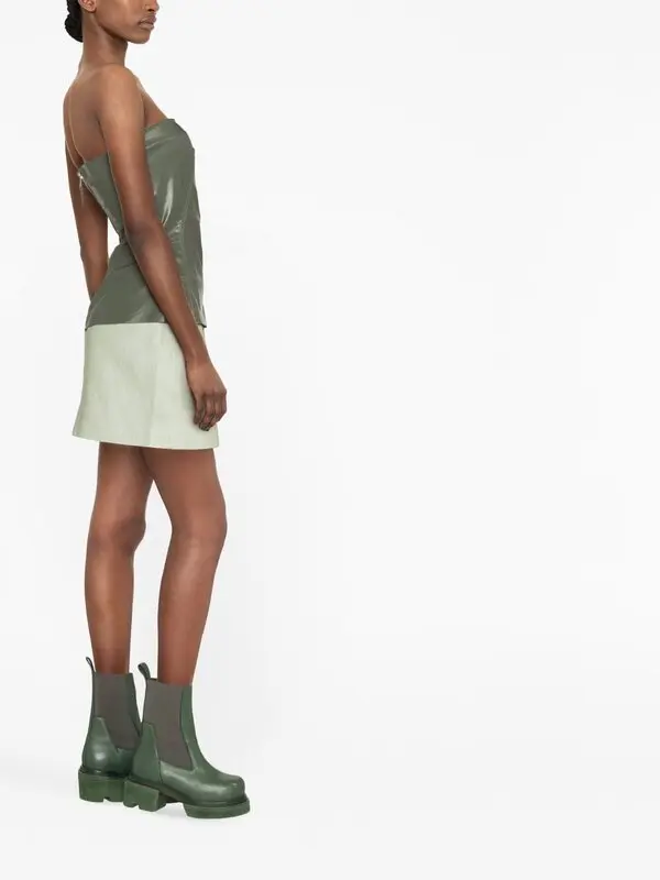 Rick Owens Faux-leather Strapless Top