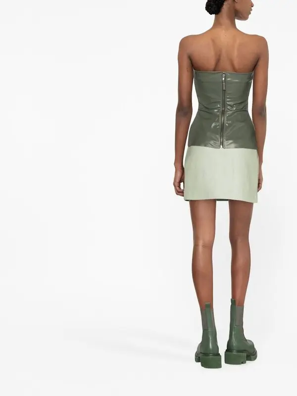 Rick Owens Faux-leather Strapless Top