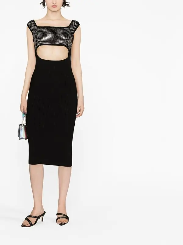 Giuseppe Di Morabito Stud-embellished Knitted Midi Dress