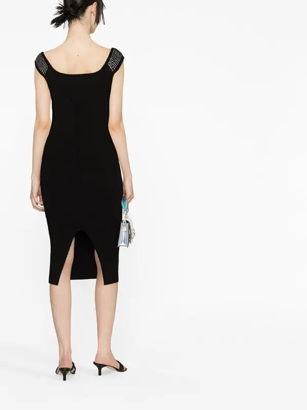 Giuseppe Di Morabito Stud-embellished Knitted Midi Dress