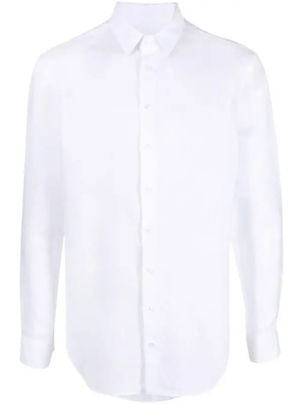 Giorgio Armani Button-up Linen Shirt - White