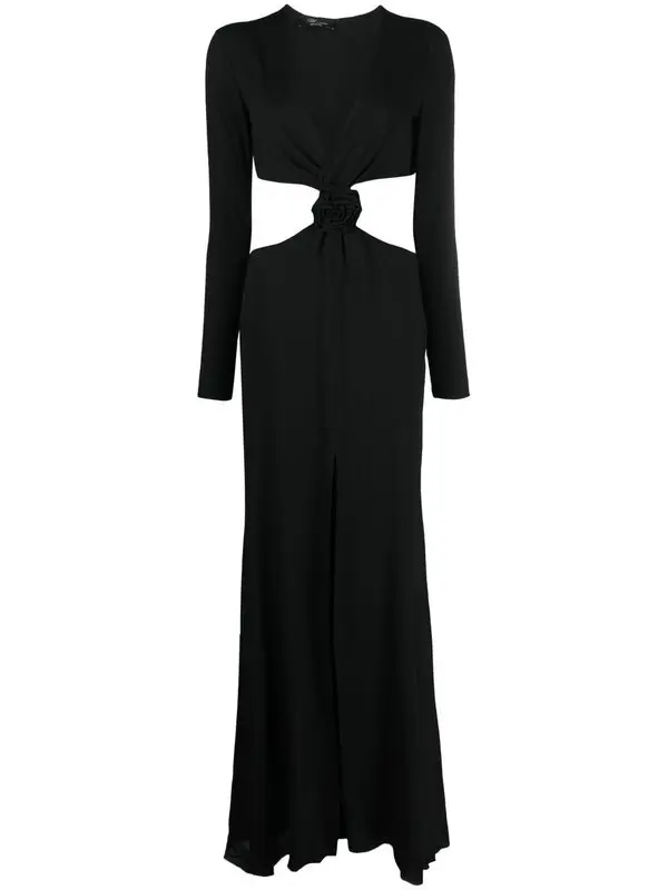 Blumarine Cut-out Panel Floor-length Dress