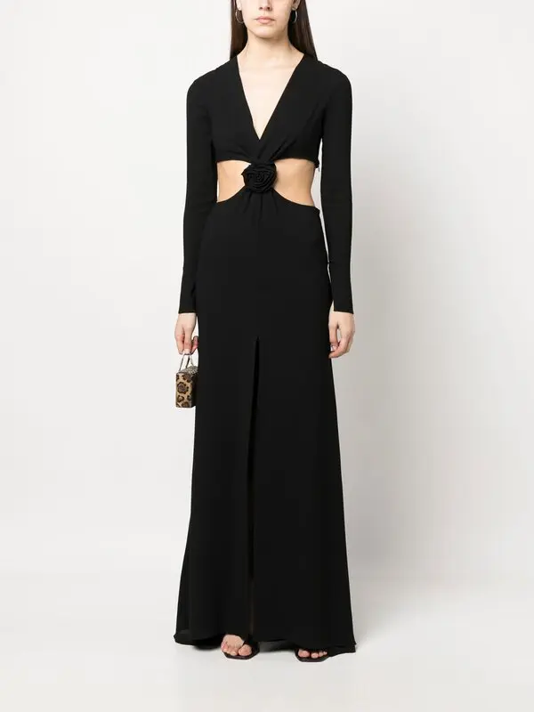 Blumarine Cut-out Panel Floor-length Dress