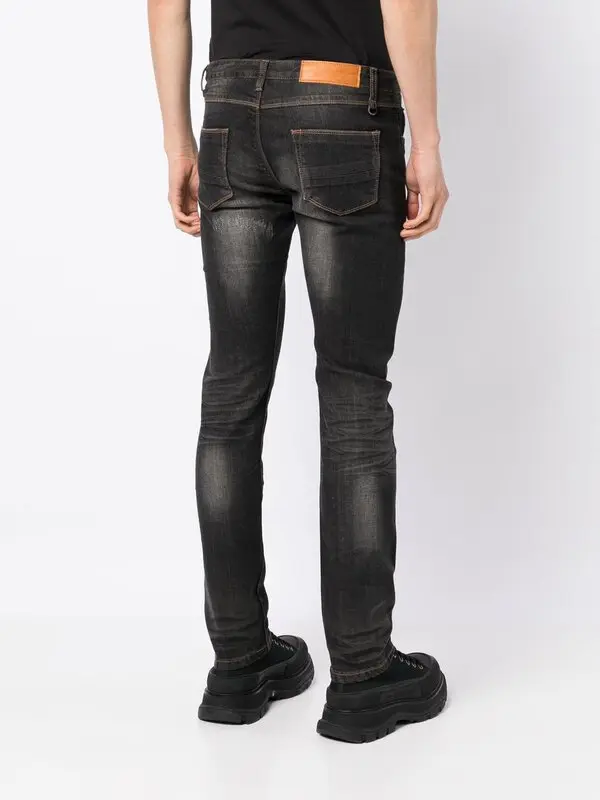 PRIVATE STOCK LABS Distressed-finish Skinny Jeans