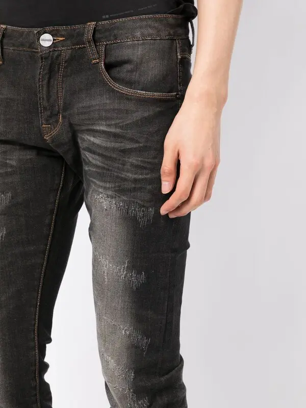 PRIVATE STOCK LABS Distressed-finish Skinny Jeans