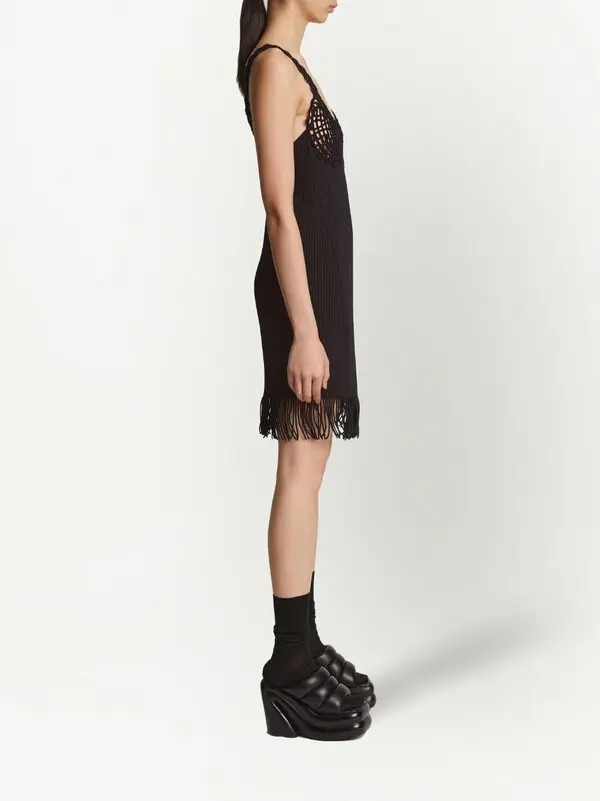 Proenza Schouler Embroidered Ribbed-knit Dress