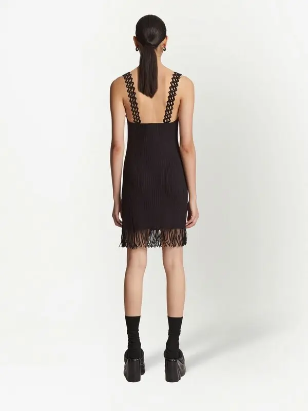 Proenza Schouler Embroidered Ribbed-knit Dress