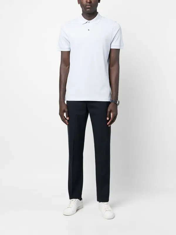 Sunspel Short-sleeve Cotton Polo Shirt - Blue