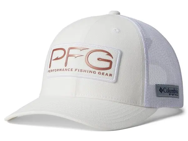 Columbia Pfg Hooks Logo Baseball Cap - White
