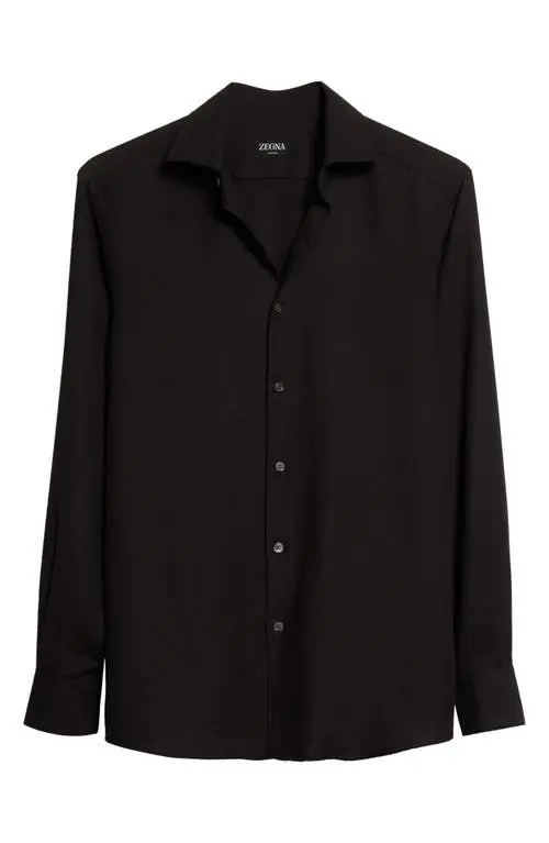 Zegna Cashco Cotton & Cashmere Button-up Shirt