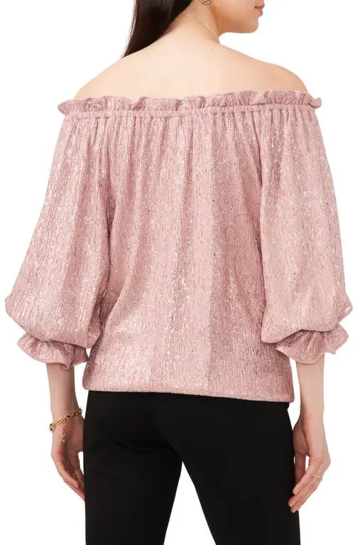 Chaus Metallic Off-the-shoulder Blouse