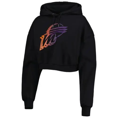 THE WILD COLLECTIVE Phoenix Mercury Washed Cropped Pullover Hoodie