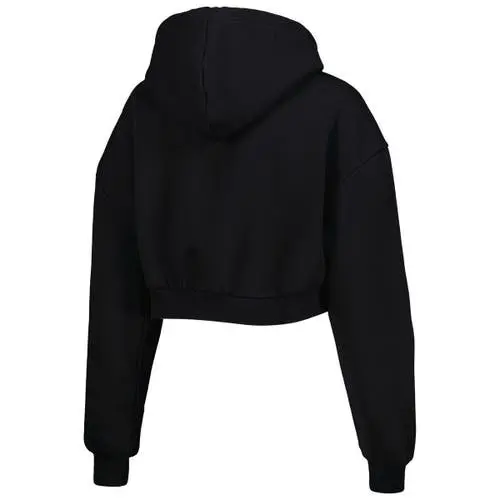 THE WILD COLLECTIVE Phoenix Mercury Washed Cropped Pullover Hoodie