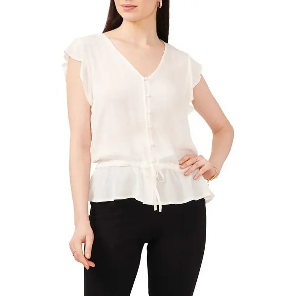 Chaus Flutter Sleeve Blouse