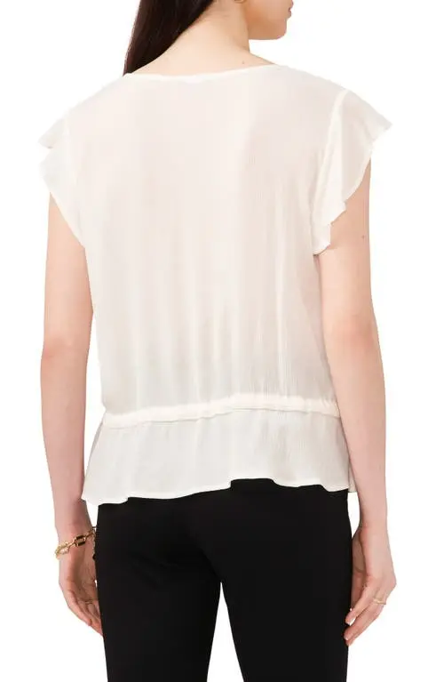 Chaus Flutter Sleeve Blouse