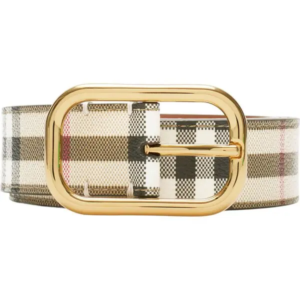 Burberry Vintage Check Belt - Vintage Check/gold