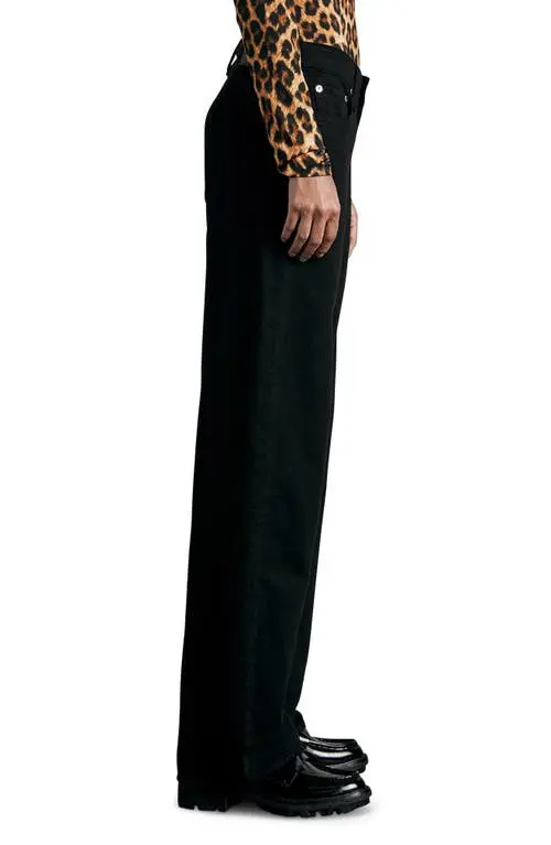 Rag & Bone Featherweight Logan Wide-leg Jeans - Black
