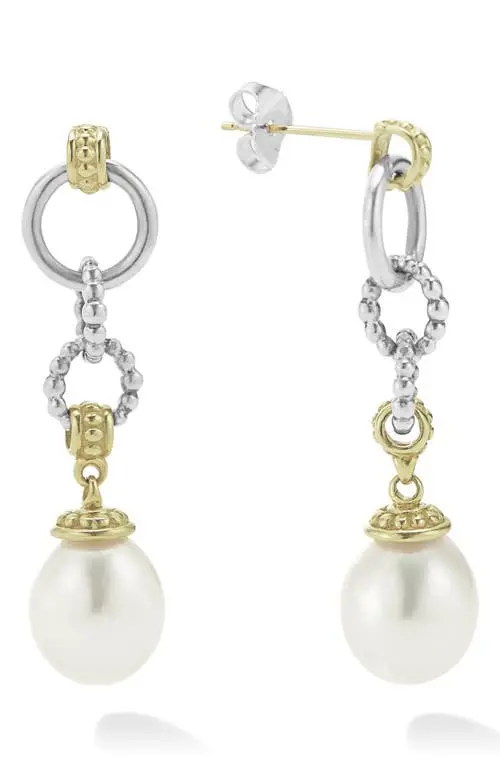 Lagos Luna Freshwater Pearl Drop Earrings - Gold