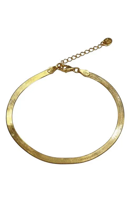 Argento Vivo Herringbone Chain Bracelet - Gold
