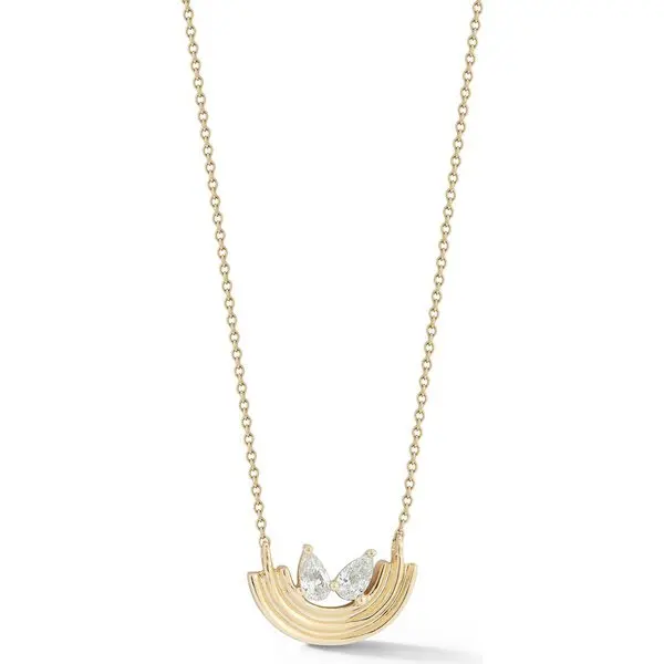 DANA REBECCA DESIGNS Nana Bernice Pear Diamond Pendant Necklace - Yellow Gold/ Diamonds
