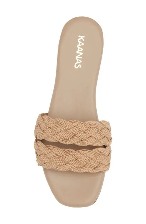 Kaanas Braided Vamp Slide Sandal