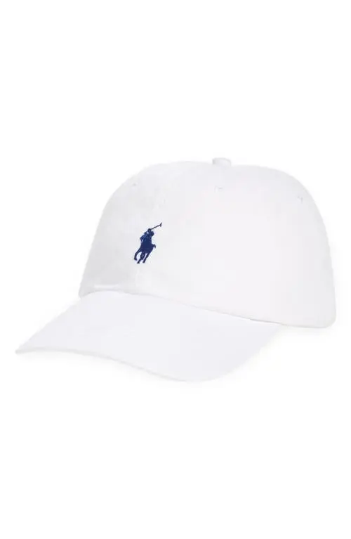 Polo Ralph Lauren Classic Sport Baseball Cap - White/marlin Blue