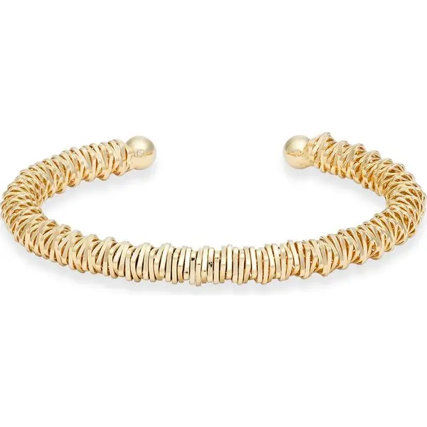 Nordstrom Beaded Flexible Cuff Bracelet - Gold